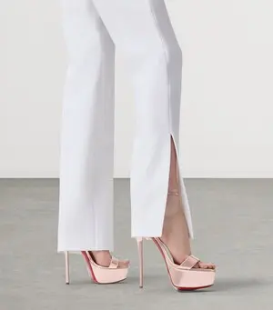 CHRISTIAN LOUBOUTIN Loubi Queen Alta Patent Leather Sandals