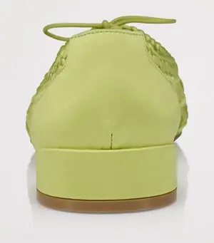 CHRISTIAN LOUBOUTIN Sweetie Jane Woven Ballet Flats - Green