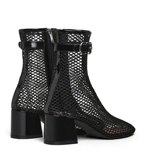 Alaïa Leather Mesh Ankle Boots 55