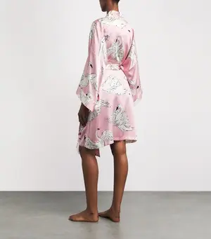 Olivia Von Halle Silk Swan Mimi Robe