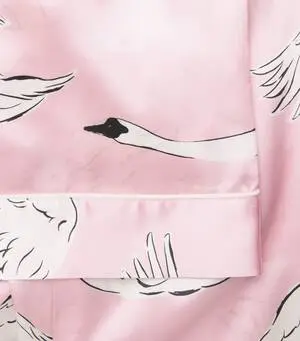 Olivia Von Halle Silk Swan Mimi Robe