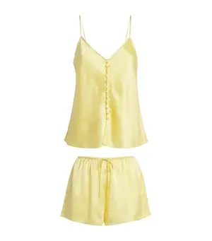Olivia Von Halle Silk Etta Liliana Pyjama Set - Yellow