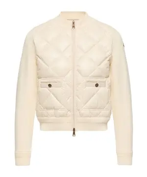 Moncler Logo Patch Quilted Cardigan