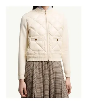 Moncler Logo Patch Quilted Cardigan