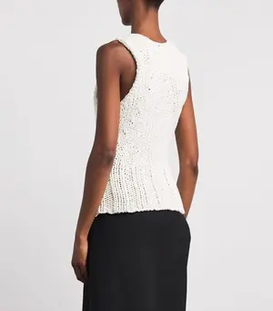 Khaite Cable-knit Cassie Top - White