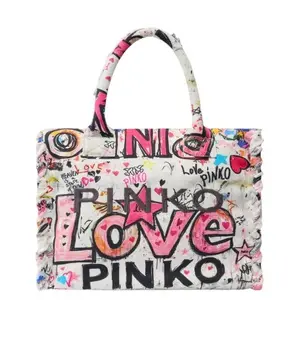 Pinko Medium Beach Shopping Bag - Multi-color