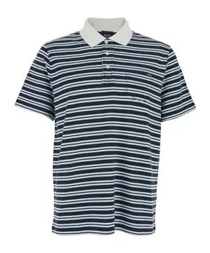 A.p.c. Oscar Striped Polo Shirt - Blue