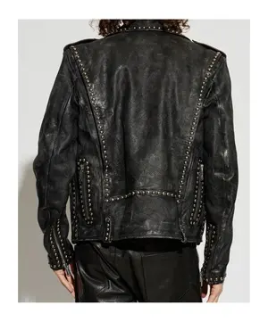 Dsquared2 Long Sleeve Leather Jacket