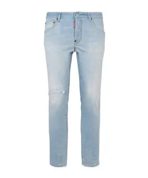 Dsquared2 Skater Tapered Distressed Jeans - Blue