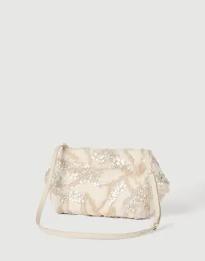 Brunello Cucinelli Silk Organza Pouch Bag With Seabed Embroidery