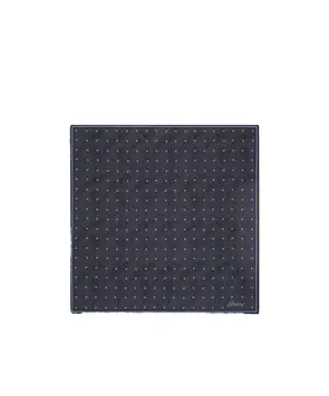 Brioni Navy And Sky Blue Silk Pocket Square - Black