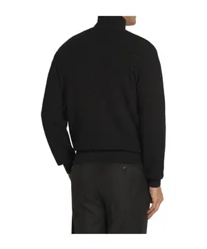Brioni Cotton, Silk And Cashmere Trama Weave Full-zip Sweater