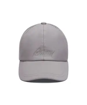 Brioni Perforated Performa Baseball Hat - Grey