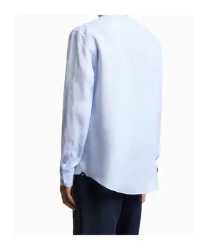 Emporio Armani Logo-detail Shirt - Light Blue