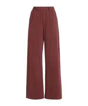 Brunello Cucinelli Cotton Smooth French Terry Trousers - Wine
