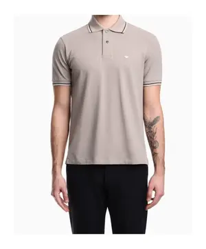 Emporio Armani Button Detailed Short-sleeved Polo Shirt
