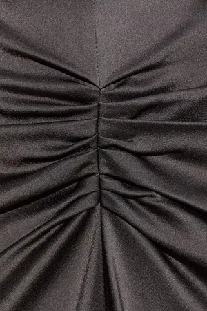 Victoria Beckham Ruched Satin-finish Midi Skirt - Grey
