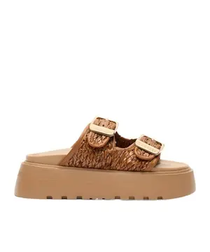 Casadei Birky Platform Buckle Sandals - Brown