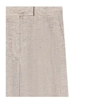 Emporio Armani High-waist Tailored Chambray Trousers - Light Brown