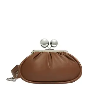 Max Mara Medium-sized Pasticcino Clutch - Tobacco