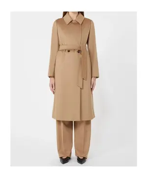 Max Mara Belted Wool Coat - Camel