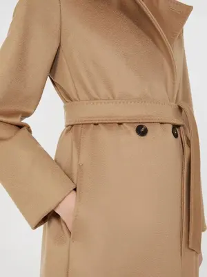 Max Mara Belted Wool Coat - Camel