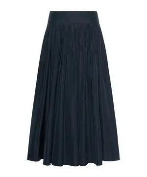 Max Mara Pleated Midi Skirt - Black