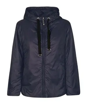 Max Mara Drawstring Hooded Jacket - Black