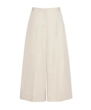 Max Mara Cotton Poplin Trousers - Beige