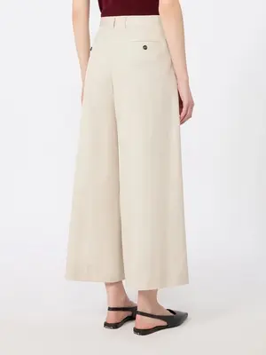 Max Mara Cotton Poplin Trousers - Beige