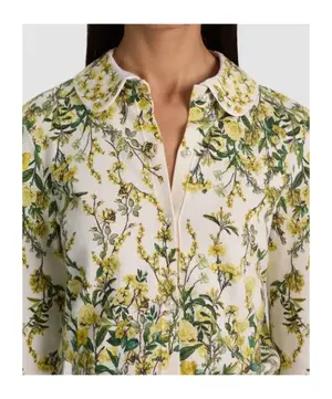 ALICEOLIVIA Printed Collar Cardigan