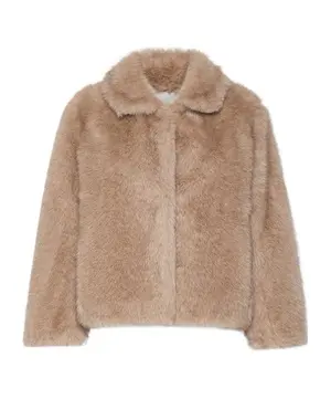 Max Mara Collared Long-sleeved Cotton Coat - Nude