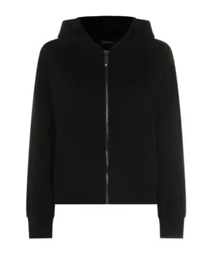 Max Mara Long-sleeved Hooded Sweatshirt - Black