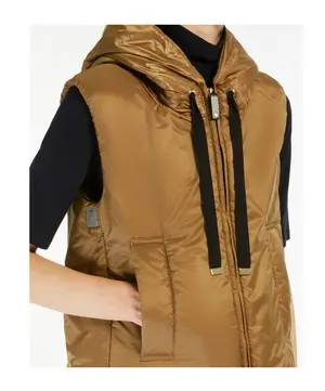 Max Mara Greengo Sleeveless Hooded Jacket - Caramel