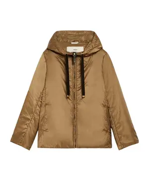 Max Mara Max Mara The Cube Greenh Quilted Hooded Jacket Caramel