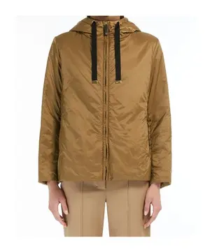 Max Mara Greenh Quilted Hooded Jacket - Caramel