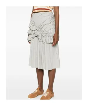 Dries Van Noten Ruffled Midi Skirt
