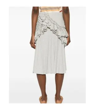 Dries Van Noten Ruffled Midi Skirt