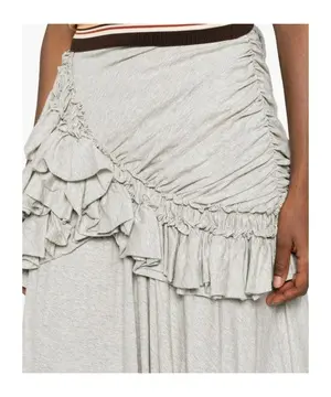 Dries Van Noten Ruffled Midi Skirt
