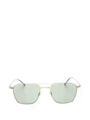 Saint Laurent Sl 866 Rectangle-frame Sunglasses - Gold