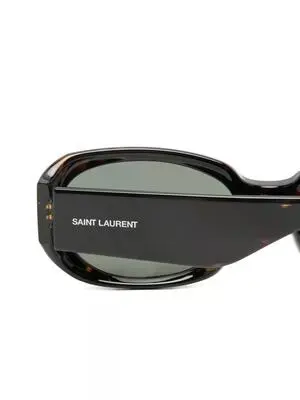 Saint Laurent Oval Frame Sunglasses - Black