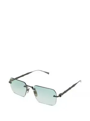 Gucci Bamboo-effect Rimless Rectangle-frame Sunglasses