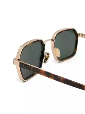 Gucci Square-frame Sunglasses - Brown
