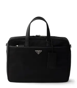 Prada Re-nylon And Saffiano Leather Briefcase