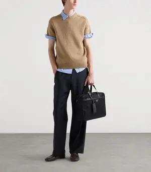 Prada Re-nylon And Saffiano Leather Briefcase