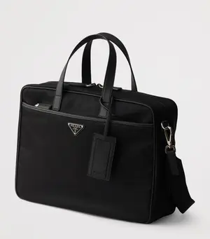 Prada Re-nylon And Saffiano Leather Briefcase