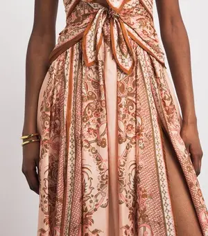 Zimmermann Silk Paisley Aster Midi Dress - Pink