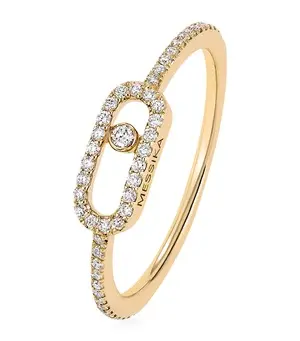 Messika Move Uno Yellow And Diamond Ring - Gold