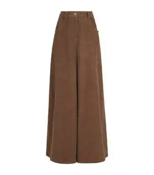 Brunello Cucinelli Corduroy Wide-leg Trousers