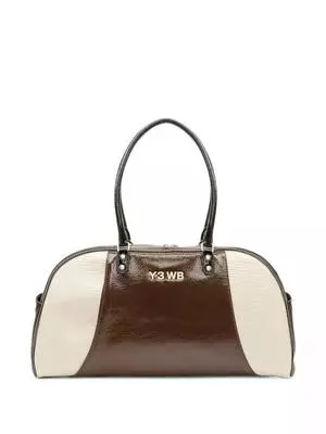 Y3 X Wales Bonner Leather Panelled Holdall Bag - Brown
